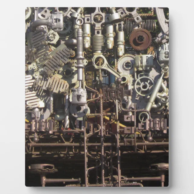 Steampunk mechanical machinery machines plaque | Zazzle
