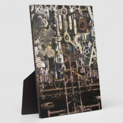 Steampunk mechanical machinery machines plaque | Zazzle