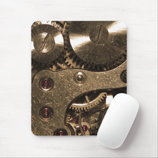 Steampunk Metal Clock Gears Mouse Pad | Zazzle