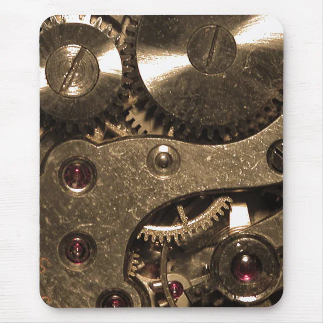 Steampunk Metal Clock Gears Mouse Pad | Zazzle