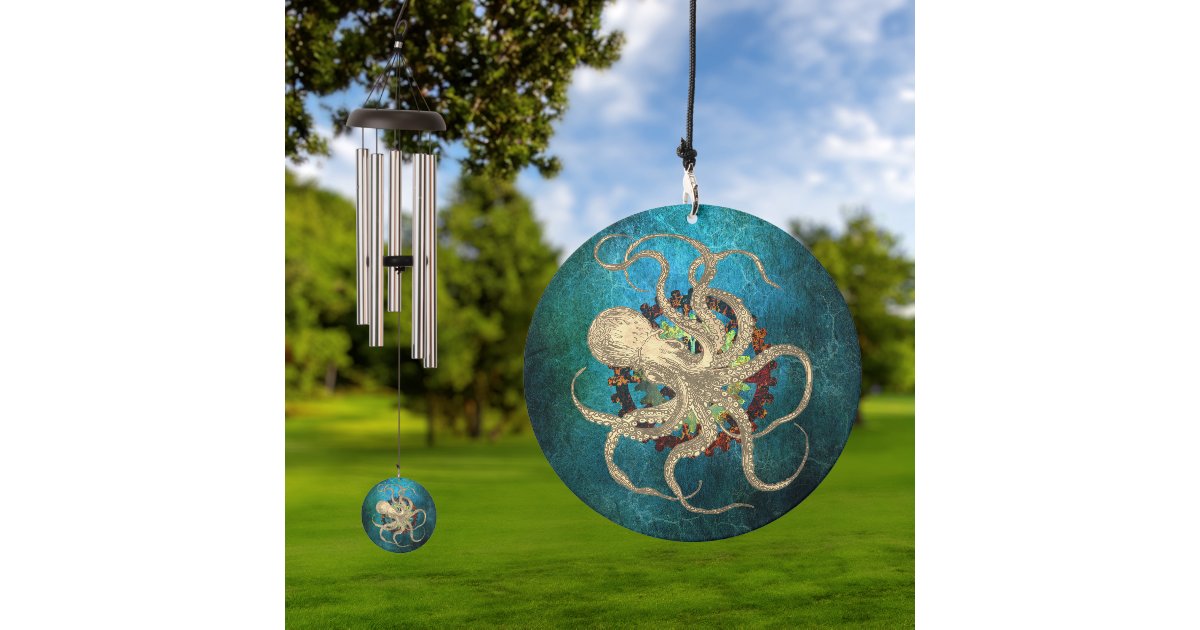 Steampunk Octopus & Clockwork Wind Chime | Zazzle