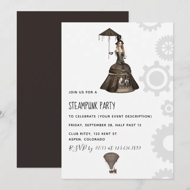 Steampunk Party Invitation | Zazzle