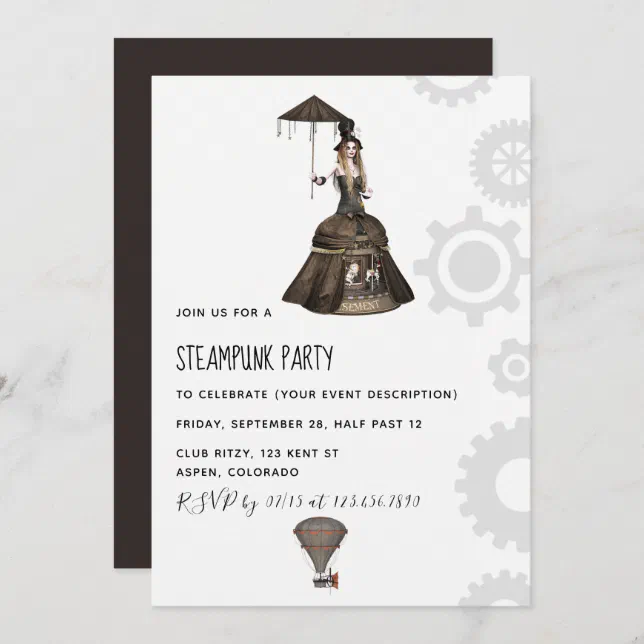 Steampunk Party Invitation | Zazzle
