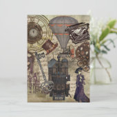 Steampunk Party Vintage Industrial Victorian Art Invitation | Zazzle