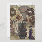 Steampunk Party Vintage Industrial Victorian Art Invitation | Zazzle