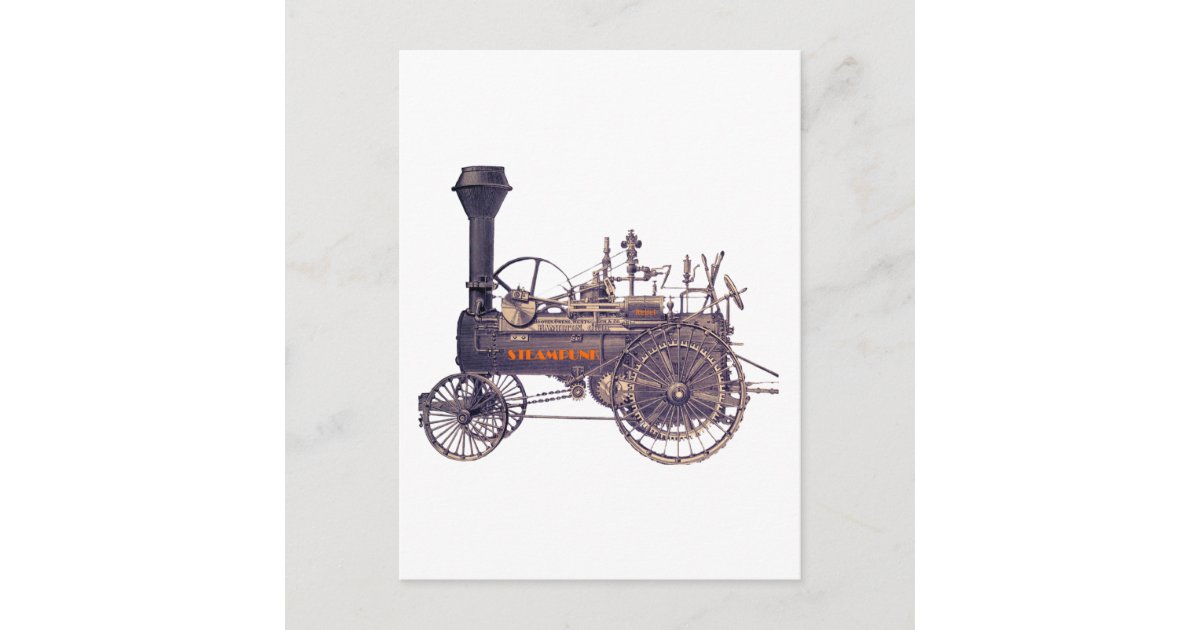 Steampunk Rebel Steam Engine Postcard | Zazzle