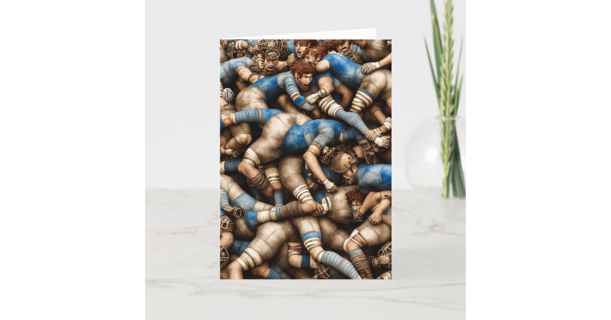 Steampunk Rugby - Rugby Greeting Card | Zazzle