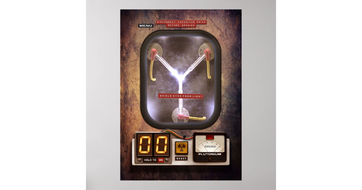Steampunk rustic Flux capacitor Poster | Zazzle