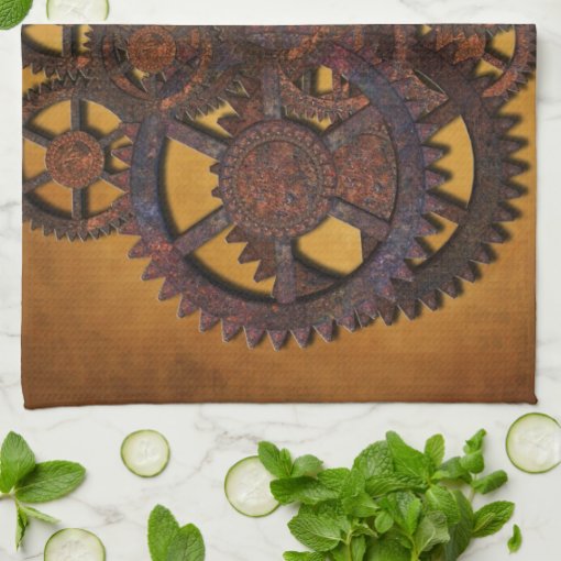 Steampunk Rusty Gears Towel | Zazzle
