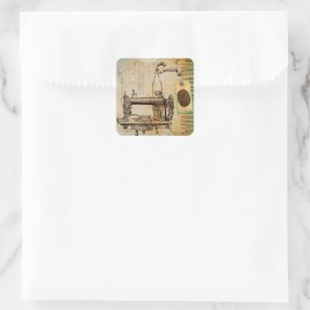 Steampunk Sewing Machine Victorian Stickers | Zazzle