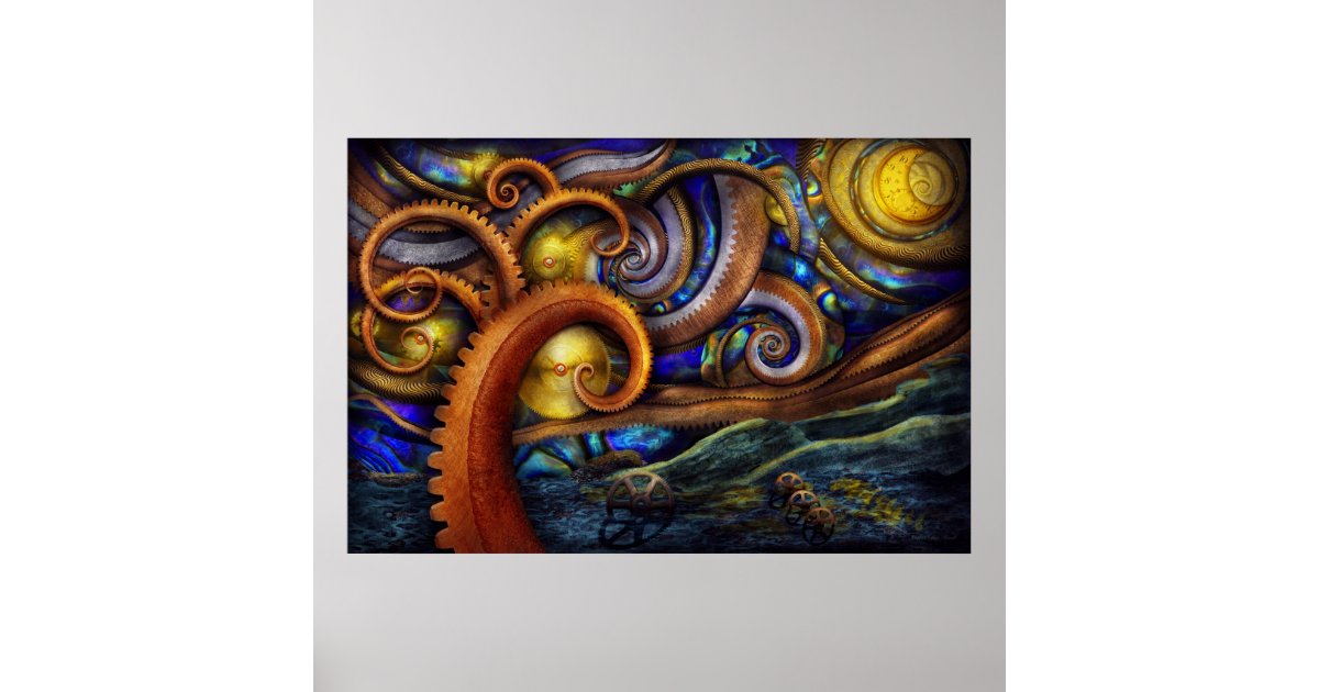 Steampunk - Starry night Poster | Zazzle