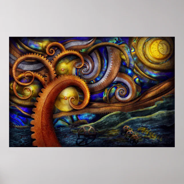 Steampunk - Starry night Poster | Zazzle