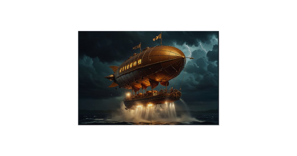 Steampunk Submersible Ocean-liner Poster | Zazzle