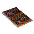 Steampunk Super Colorful Rusty Gears Custom Name Notebook | Zazzle
