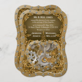 Steampunk theme wedding invitation | Zazzle