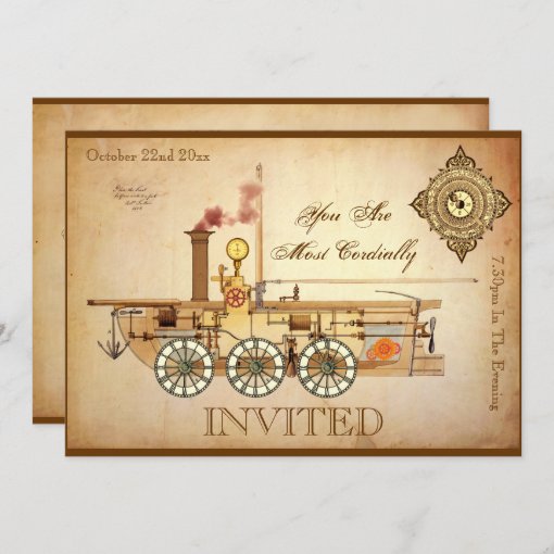 Steampunk Themed Party Invitation | Zazzle