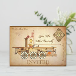 Steampunk Themed Party Invitation | Zazzle