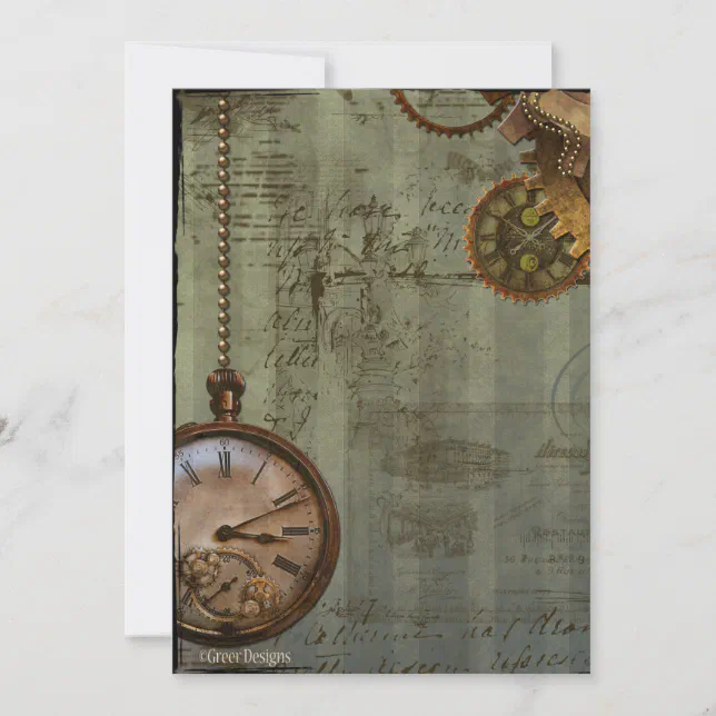 Steampunk Time Machine Invite | Zazzle