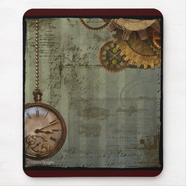 Steampunk Time Machine Mouse Pad | Zazzle