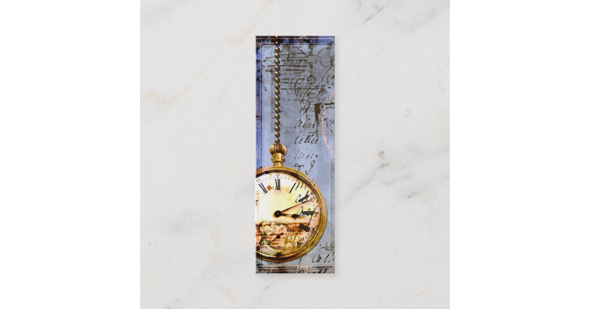 Steampunk Time Machine Pocket Watch Business Card | Zazzle