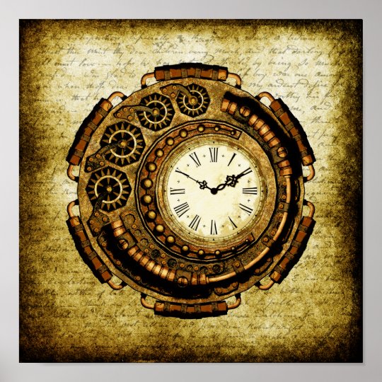 Steampunk Time Machine Poster | Zazzle.com