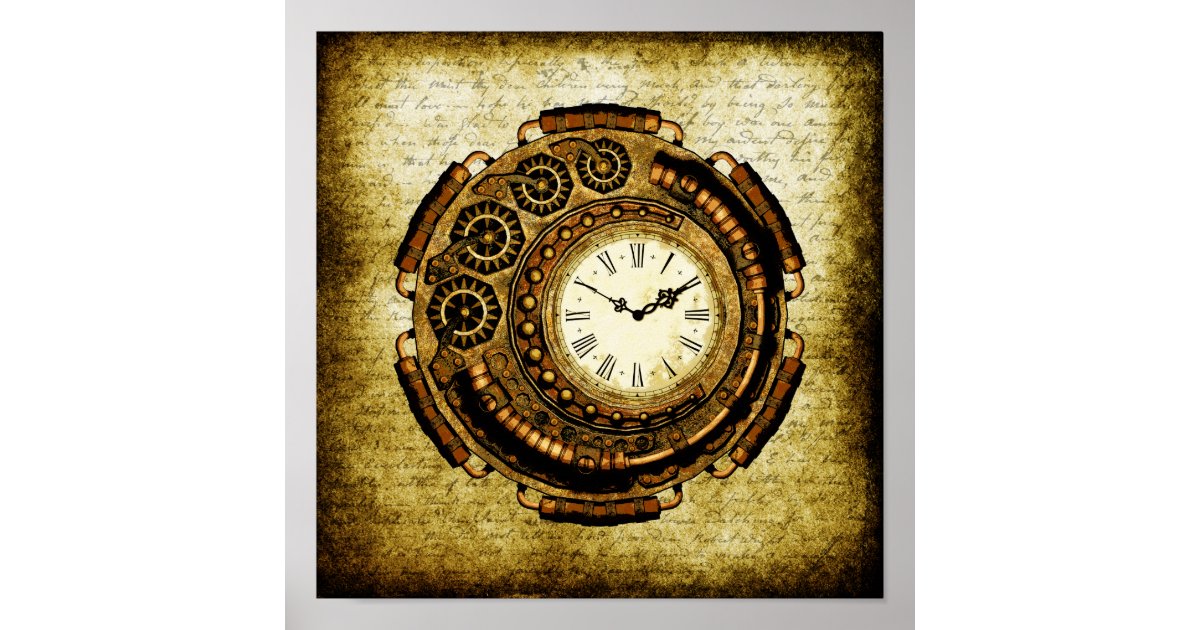 Steampunk Time Machine Poster | Zazzle