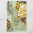 Vintage Yellow Rose Journal Page Scrapbook Paper | Zazzle.com
