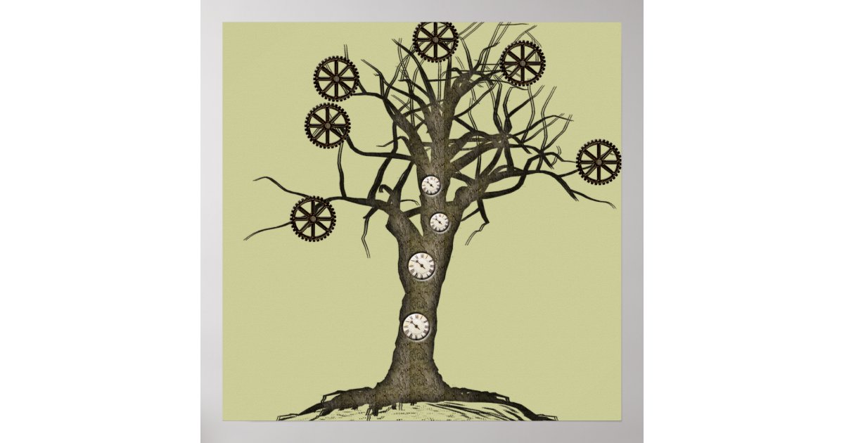 steampunk tree poster | Zazzle