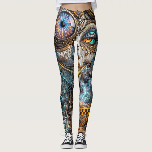 steampunk trippy leggings | Zazzle