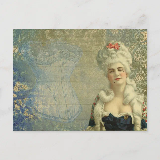 Steampunk Victorian Lady Vintage Corset Postcard | Zazzle