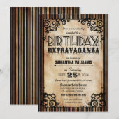 Steampunk Vintage Look Birthday Extravaganza Invitation | Zazzle