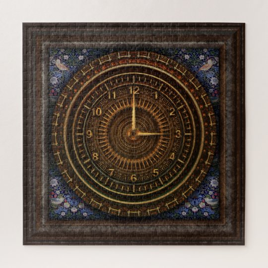 Steampunk Vintage Old-Fashioned Copper Clockwork Jigsaw Puzzle | Zazzle.com