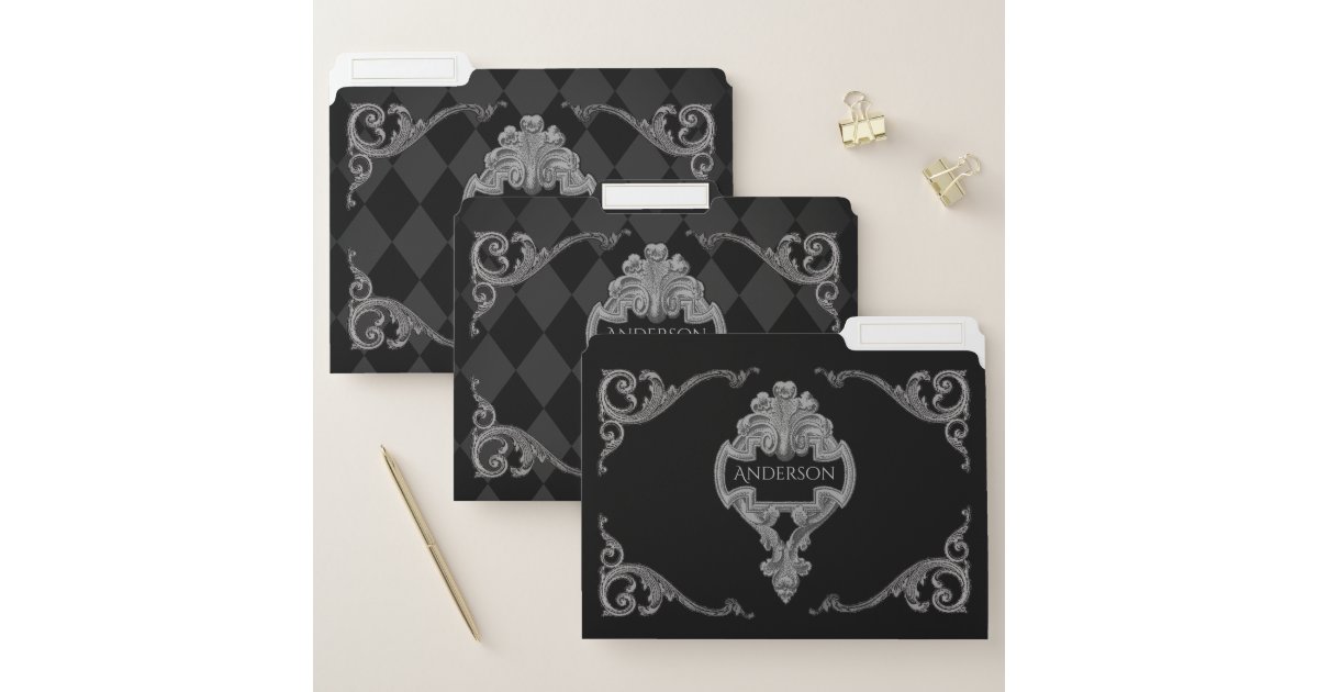Steampunk Vintage Victorian Personalized File Folder | Zazzle