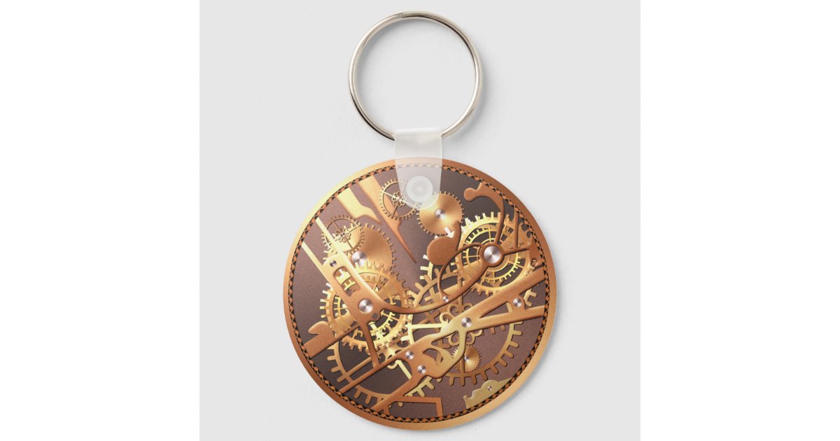 steampunk watch gears keychain | Zazzle