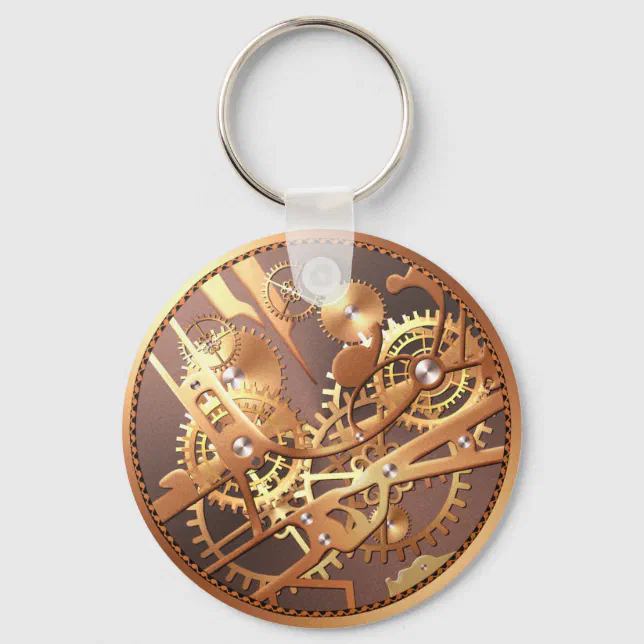 steampunk watch gears keychain | Zazzle