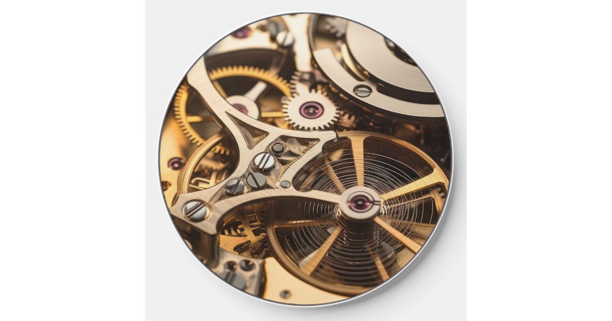 Steampunk watch inner workings wireless charger | Zazzle