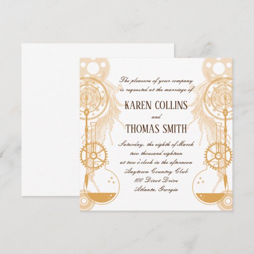 Steampunk Wedding Invitation | Zazzle