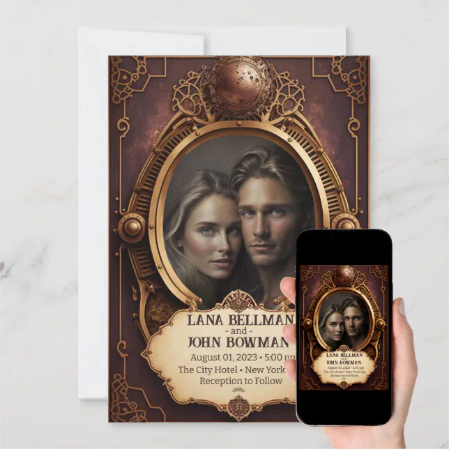 Steampunk Wedding Invitation | Zazzle