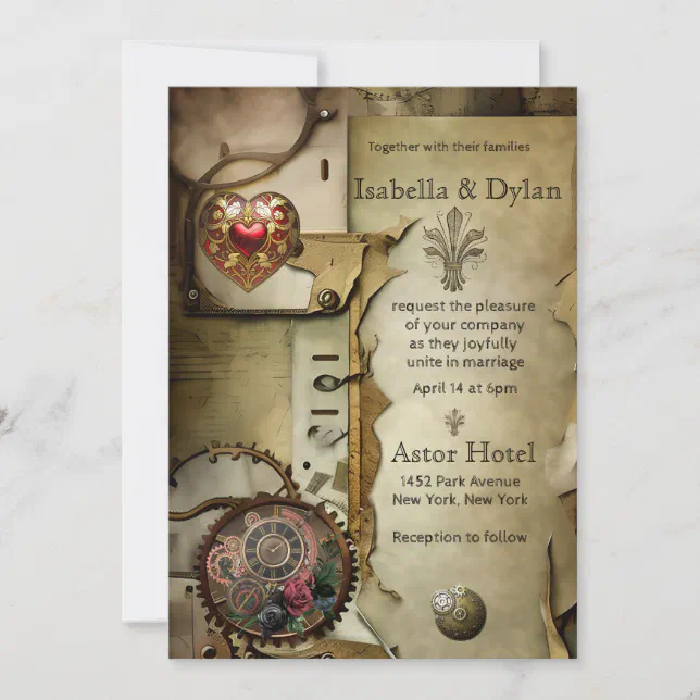 Steampunk Wedding Invitation | Zazzle