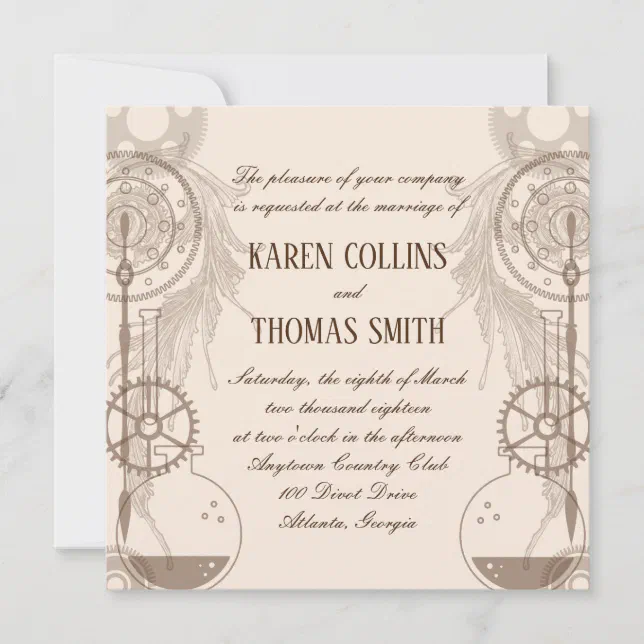 Steampunk Wedding Invitation | Zazzle