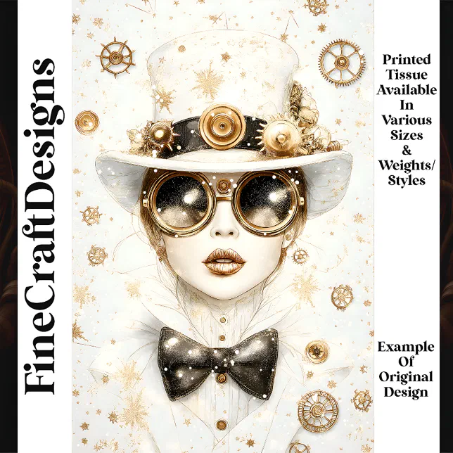 Steampunk Winter Wonderland Female Q5 Decoupage Tissue Paper | Zazzle