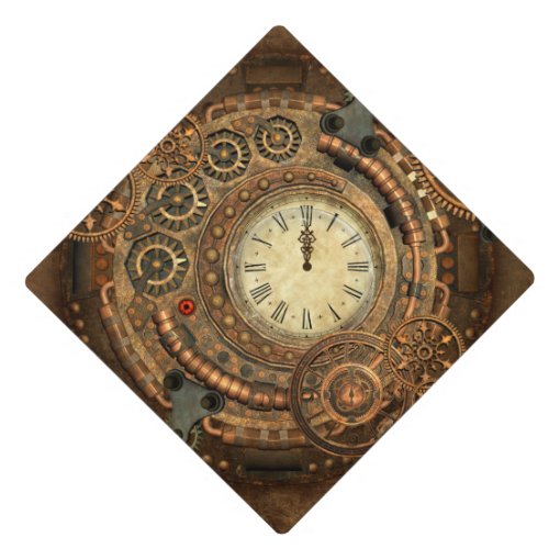 Steampunk, wonderful clockwork graduation cap topper | Zazzle