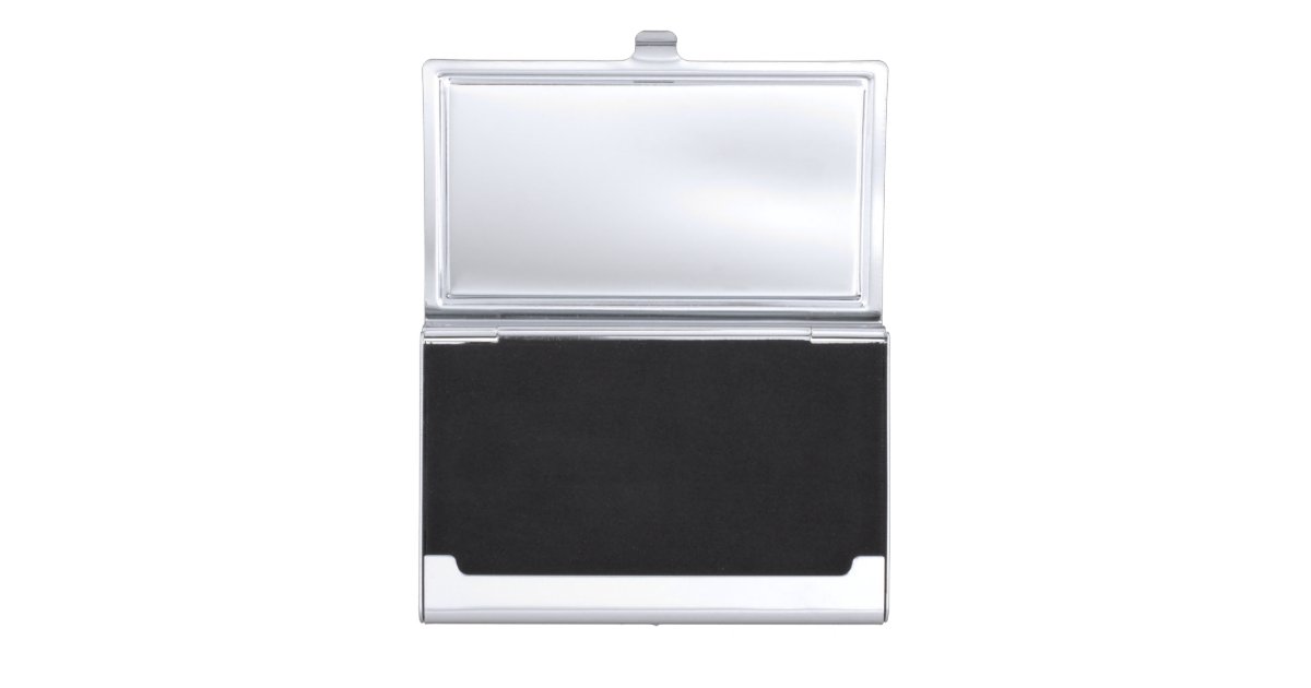 Steel / Aluminum Effect Business Card Holder | Zazzle