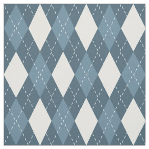 Blue Argyle Fabric | Zazzle