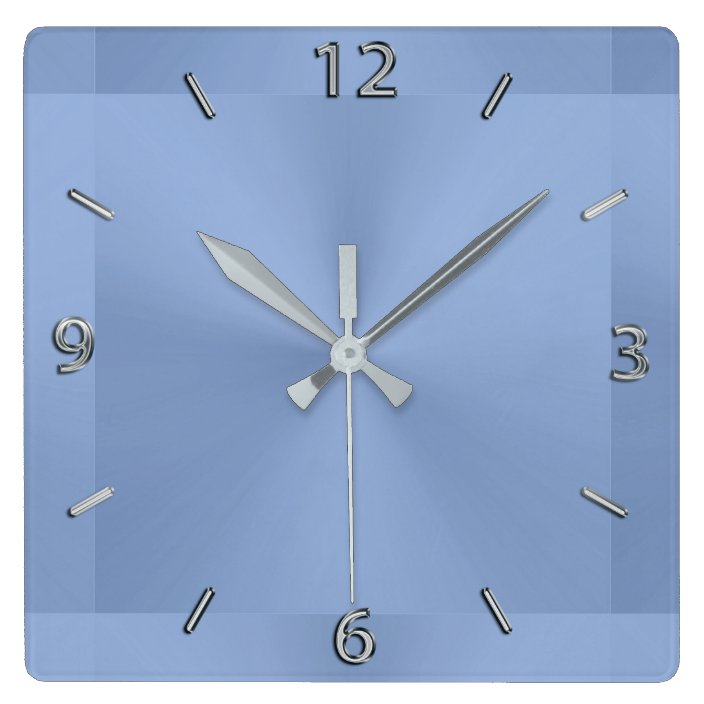 Steel Blue Modern Metallic Wall Clock | Zazzle.com