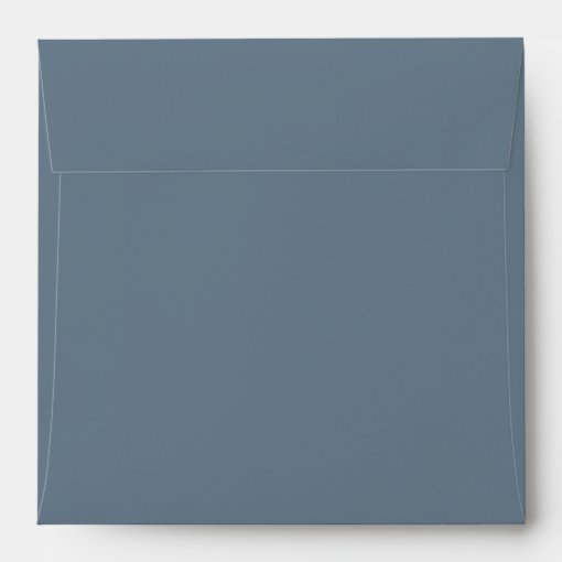 Steel Blue Monogrammed Envelopes | Zazzle