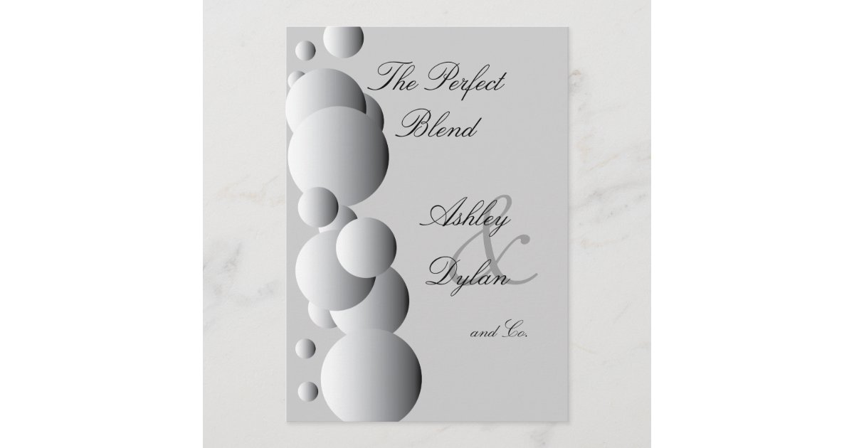Steel Bubbles Blended Family Wedding Invitation | Zazzle.com