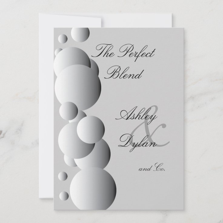 Steel Bubbles Blended Family Wedding Invitation | Zazzle