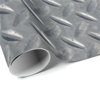 Steel Diamond Plating Panel Wrapping Paper | Zazzle