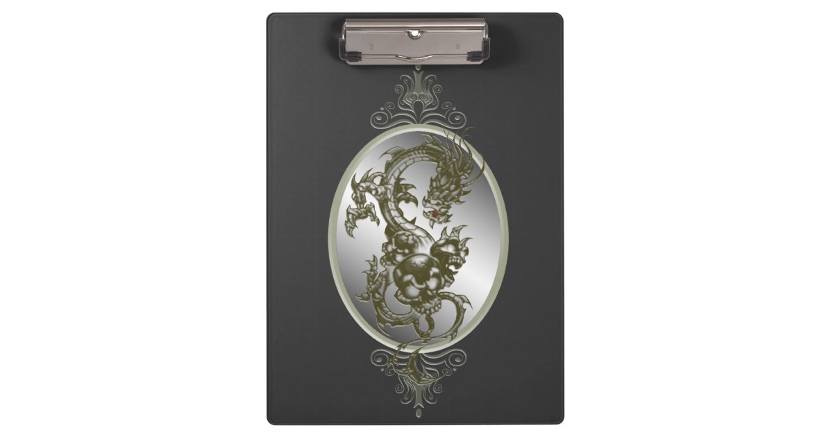 Steel Dragon Clipboard | Zazzle
